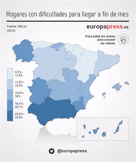 Cinco mapas que reflejan la pobreza en España