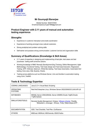 Soumyajit Banerjee CV PDF