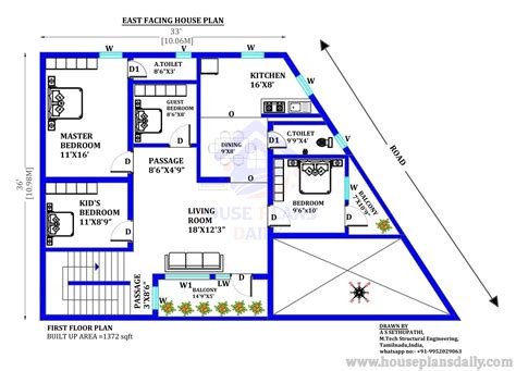 House Plan With Shop On Ground Floor East Facing House Design