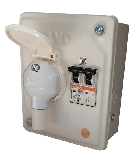 SELVO 20 Amps SPN Distribution Board With Two Pin Metal Clad Industrial