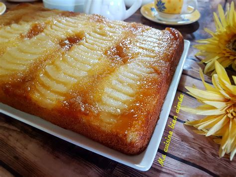 Recette Gâteau Renversé aux Poires Simple et Délicieuse