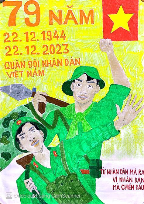 Vẽ tranh kỉ niệm 79 năm ngày thành lập quân đội nhân dân Việt Nam và 34