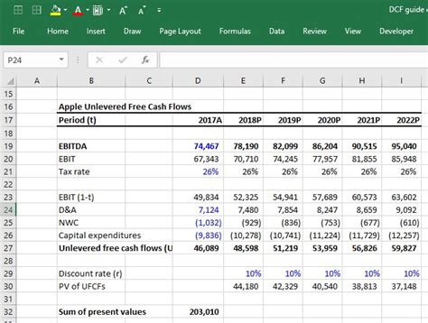 Dcf Model Excel Template