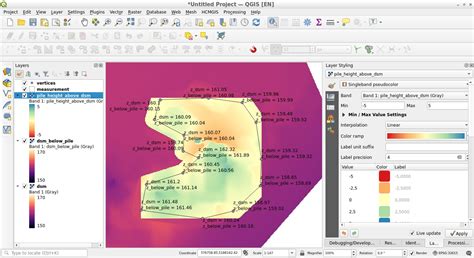 Volume Measure Plugin Pile Height Above Dsm Raster Is Not Masked