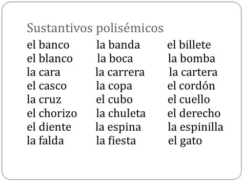 Que Son Las Palabras Polisemicas Y 10 Ejemplos Opciones De Ejemplo