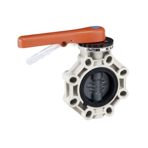 Válvula de mariposa Serie Industrial PVC eje inox FPM Cepex