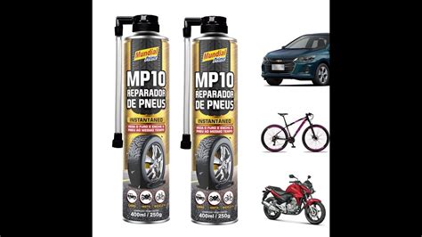 Kit 2x Reparador De Pneu Furado Spray Instantâneo Mp10 400ml YouTube