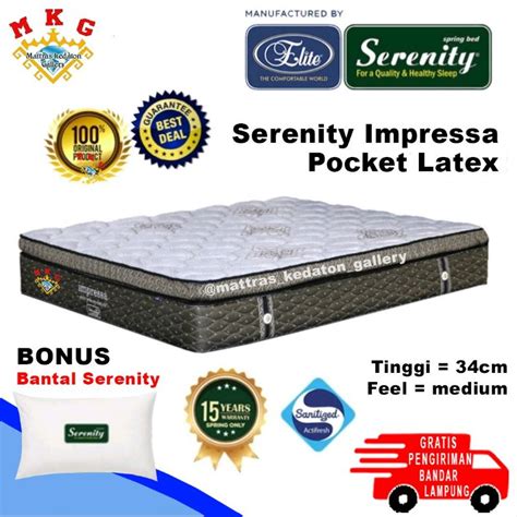 Jual Serenity Impressa Pocket Latex By Elite Springbed Hanya Kasur