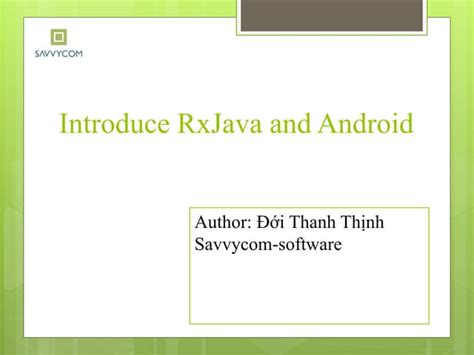 reactive programming with rxandroid ppt