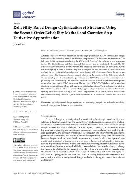 pdf reliability based design optimization of structures using the second order reliability
