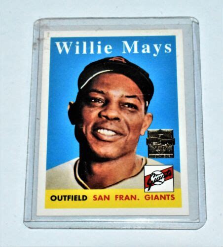 1958 Topps 5 Willie Mays Outfield San Fran Giants 1996 RP