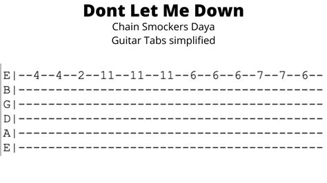 Easy Don T Let Me Down Guitar Tabs In 2022 Guitar Tutorials Songs