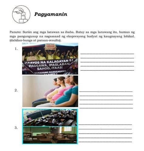 Panuto Suriin Ang Mga Larawan Sa Ibaba Batay Sa Mga Larawang Ito