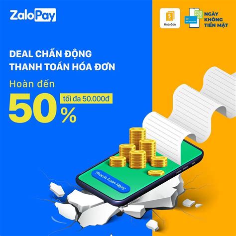 Giảm ngay 50 000đ khi thanh toán hóa đơn Điện Nước Internet Truyền hình