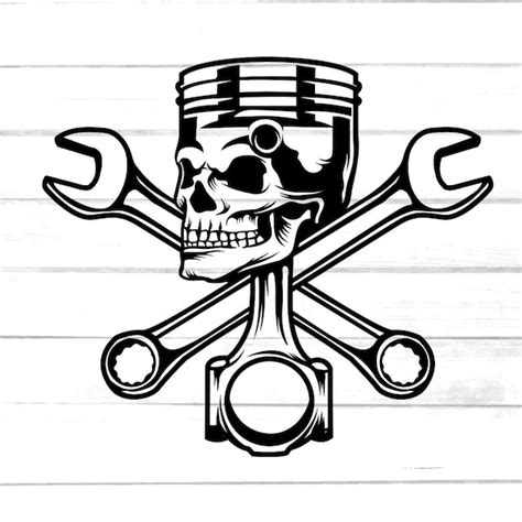 Skull Piston Etsy Israel