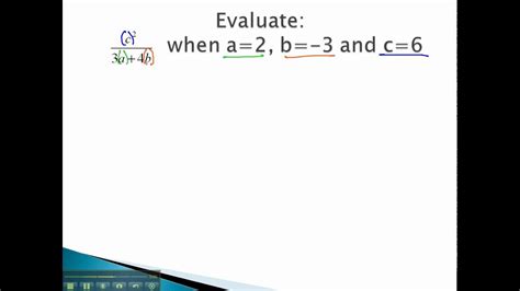 simplify algebraic expression substitute a value youtube