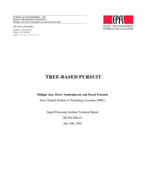 pdf tree based pursuit