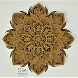 3d Flower Mandala Cricut Svg Dxf Cut Files Laser Cutting Template