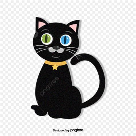 Gato Negro Con Dibujos Animados PNG Halloween Cartel Encantador PNG