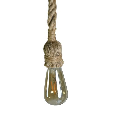 Ripley LÁMPARA COLGANTE VINTAGE CUERDA DE YUTE 1M