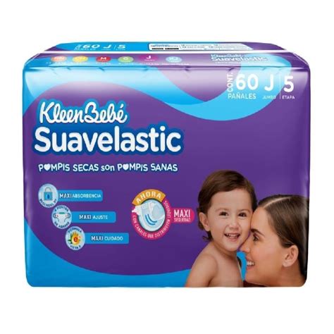 Pañales KleenBebé Suavelastic etapa 5 jumbo 60 pzas Walmart