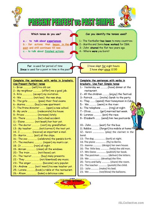 PRESENT PERFECT VS PAST SIMPLE Deutsch DAF Arbeitsblätter pdf doc