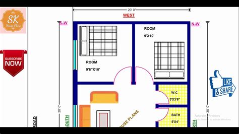 VASTU EAST FACING HOUSE PLAN 20 X 30 600 SQ FT 67 SQ YDS 56 SQ