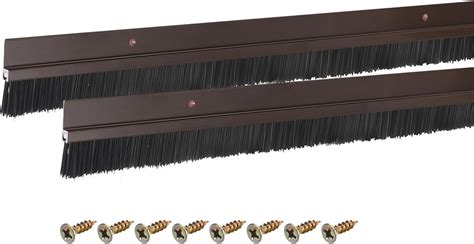 Uxcell Pcs Door Brush Bottom Sweep H Shape Aluminum Alloy Base With