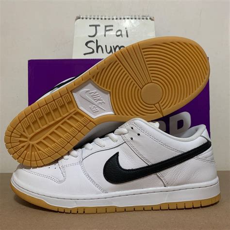 Nike Sb Dunk Low White Gum Cd Men S Fashion Footwear