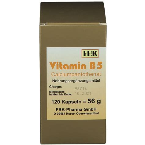Vitamin B5 Kapseln 120 St Shop Apotheke At