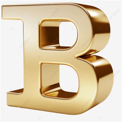 Letra Del Alfabeto Dorado B PNG Dibujos Letra Del Alfabeto Dorado B