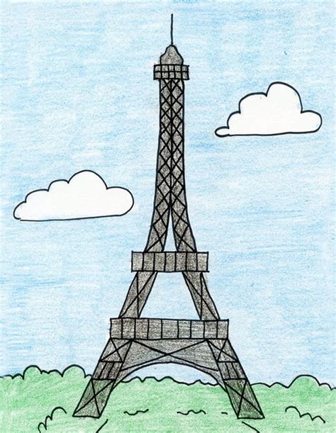 How To Draw Eiffel Tower Easy Eiffel Eifel Freejupiter Overly Step By