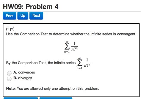 solved use the comparison test to determine whether the