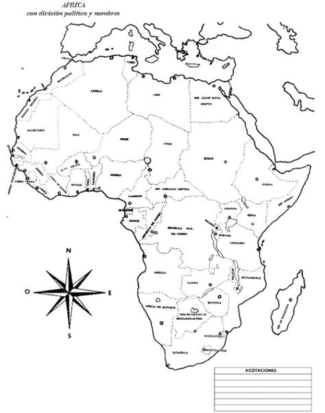 Mapas de África para descargar y colorear Colorear imágenes
