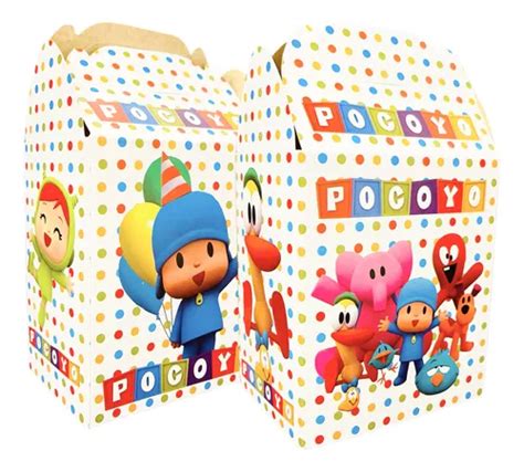 50 Cajas Dulceros Pocoyo Fiesta Carton Aguinaldos Bolo Envío gratis