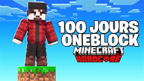 J ai Survécu 100 JOURS sur Un Seul Cube en Hardcore sur Minecraft