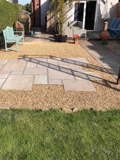Gravel And Indian Stone Garden Patio Original Stone Driveways