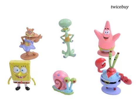 Kit Bonecos Do Bob Esponja Miniaturas Pronta Entrega