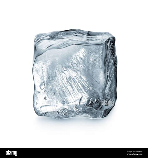 Ice Cube Isolated On White Background Stock Photo Alamy