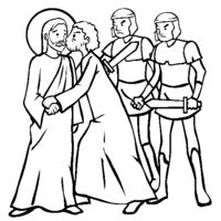 Desenho De Jesus E Disc Pulos Para Colorir Tudodesenhos