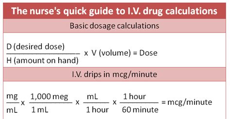 26 Nursing Dosage Calculations Cheat Sheet HanninRebeka