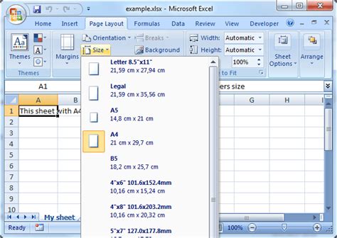 PL SQL Excel Set Sheet Print Paper Size ORA EXCEL Examples