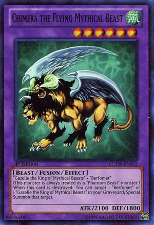 Chimera The Flying Mythical Beast Yu Gi Oh Monstros De Duelo