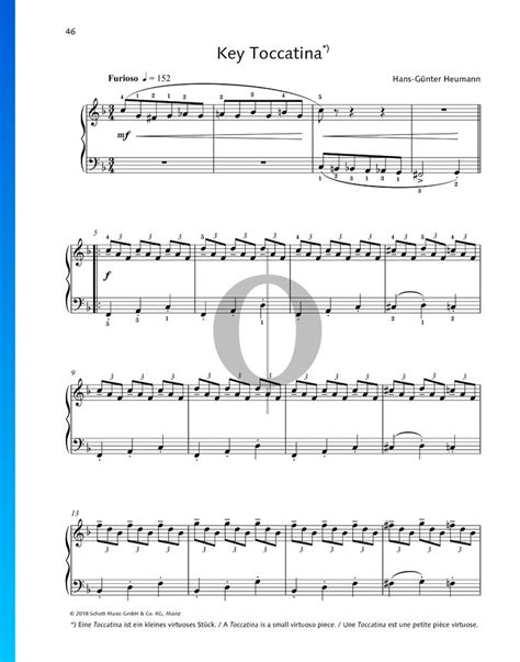 Key Toccatina Hans Günter Heumann Piano Sheet Music OKTAV