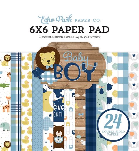 Echo Park Paper Co Baby BOY Collection 6X6 Pad Double Sided Etsy