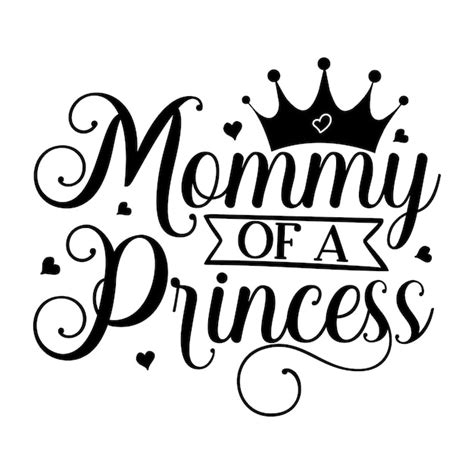 Mam De Una Princesa Que Pone Letras Al Archivo De Dise O De Vector