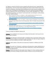 Unit Discussion Apa And Annotation Docx As I Began My Research To