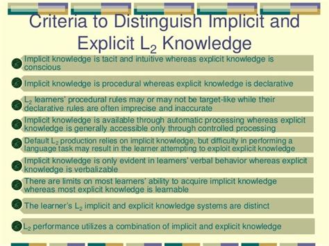 implicit and explicit learning knowledge and instruction