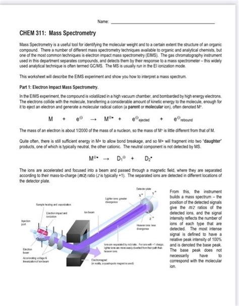 get answer transcribed image text erebound name chem 311 mass transtutors