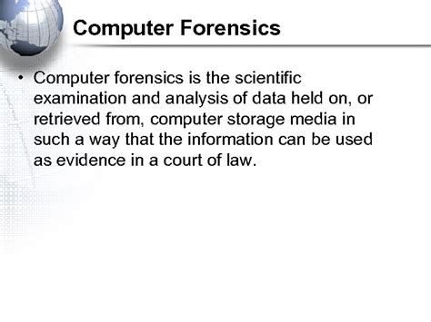 Computer Forensics Basics Lecture 1 The Context Of